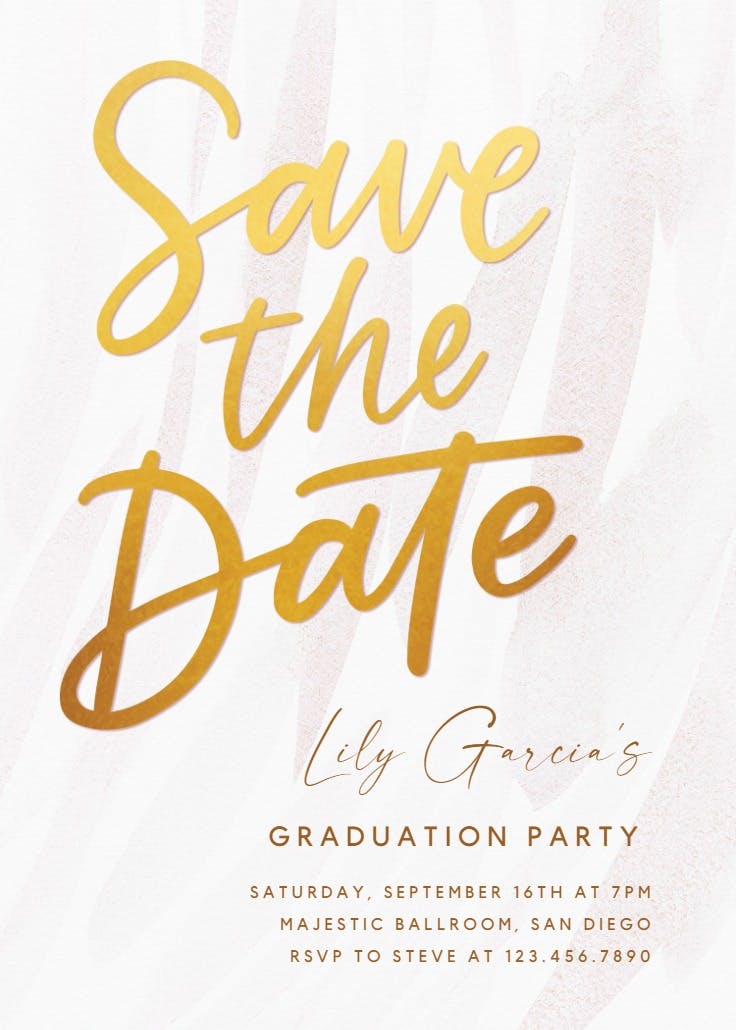 Shining Script - Graduation Party Invitation Template | Greetings Island